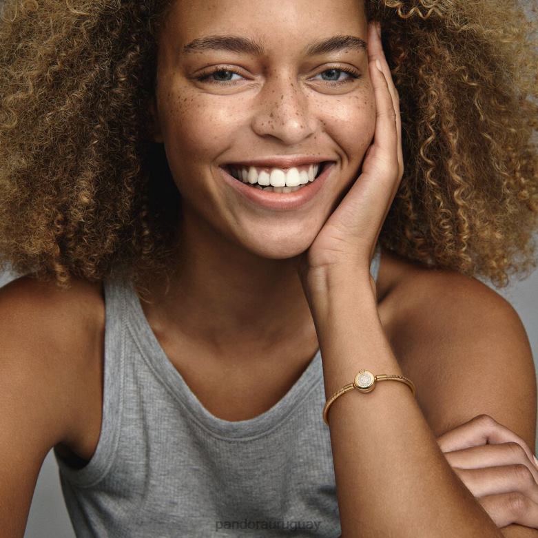 accesorios 64J6V373 Pandora Moments pulsera con corona brillante o ...